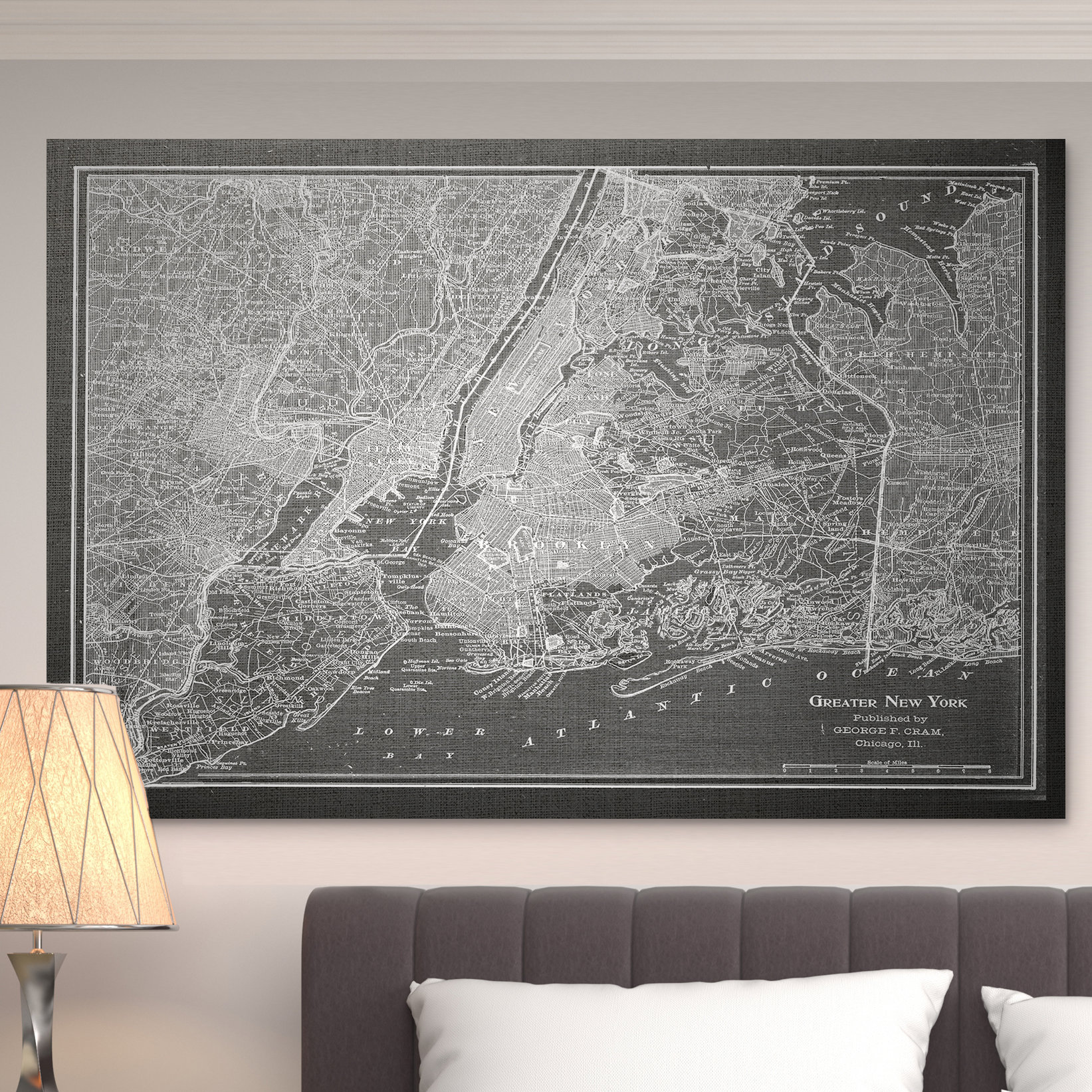 Wexford Home NYC Sketch Map - Graphic Art Print on Canvas & Reviews | Wayfair